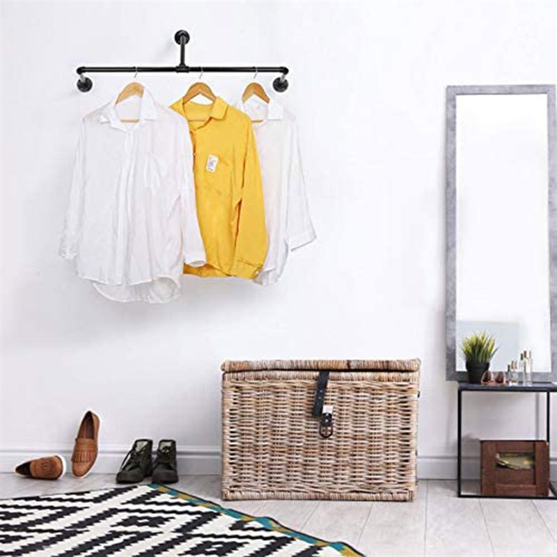工业复古loft水管铁艺服装置物壁挂上墙架 服装店衣架展示陈列架