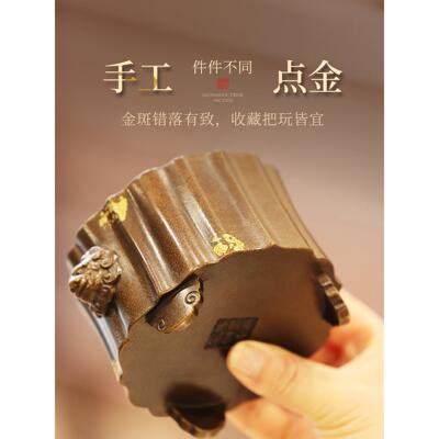 纯铜瑞兽线底香炉用供奉炉檀熏香炉创香意棱纹FLK樽盘香炉插香家