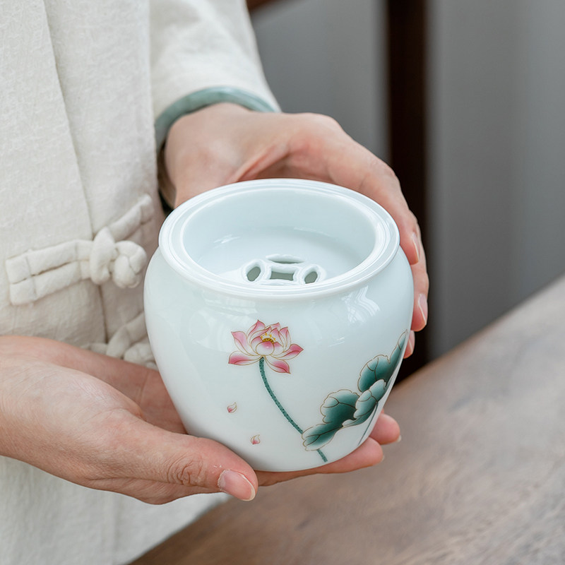 盏上清欢建水茶渣缸家用茶洗过滤茶渣桶水孟杯洗功夫茶具配件茶钵
