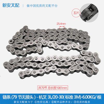 传动链条 升降缸链条 门架链条 输送链条 1623-79节 5片 无接头