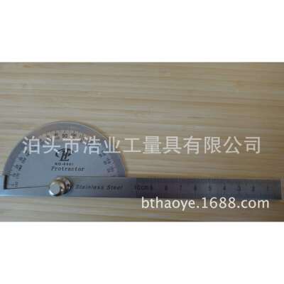 0-180度板式量角器 半圆长方形板量规直径85X150 125x200标尺长