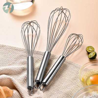 430不锈钢管柄6线打蛋器奶泡器手持搅拌器烘培工具钢线Whisk Set