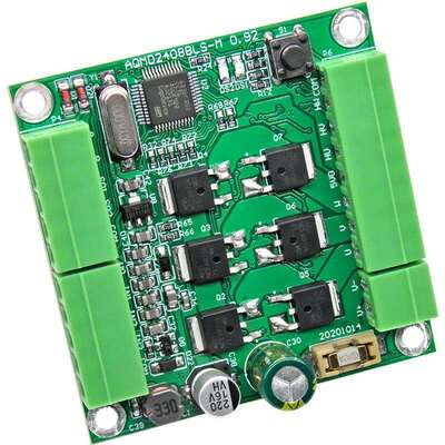 艾思控AQMD2408BLS-M 24V 8A直流无刷电机驱动器 脉冲频率开关485