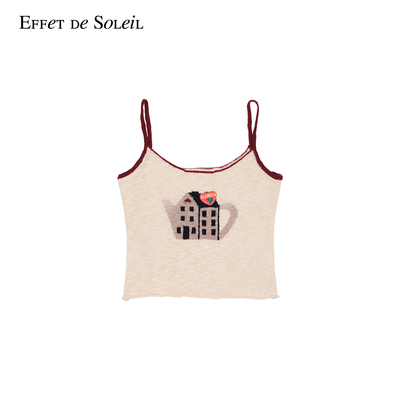 【明星同款】Effet de Soleil针织吊带背心上衣女新品TripleS组合