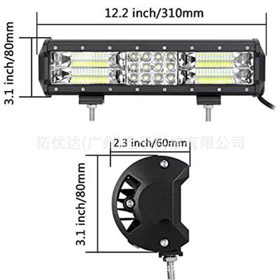 新款汽车LED工作灯 180W二三排长条灯 light bar60LED 改装车顶灯