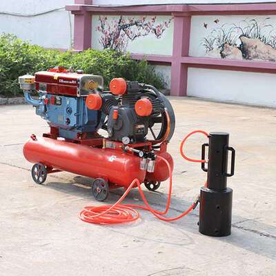 防汛打桩机手持式便携式植桩机河道堤岸护坡打桩机防汛气动打桩机