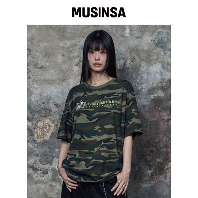 CRYBABYCLUB SKULLS CAMO 半高领T恤 MUSINSA韩国官网直邮进口