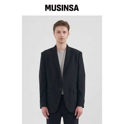 COMSPACE1980 [M~5XL]亚麻感宽松版型blazer_VLA韩国官网直邮进口