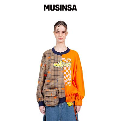 MILIEUX [MXM1UMSWL001MT]解构混合面料长袖毛衣韩国官网直邮进口