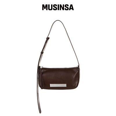 NICK&NICOLE CRYSTAL POUND LEATHER BAG_BROWN 韩国官网直邮进口