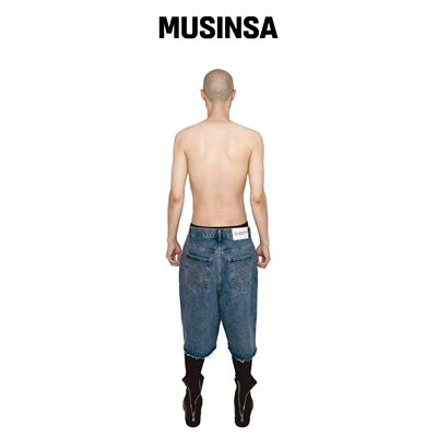 PUNCH DRUNK PARTIES Misfits 牛仔短裤 (蓝色) 韩国官网直邮进口