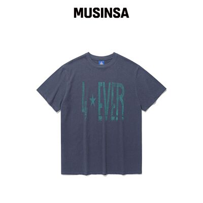 ISTKUNST 4EVER BASIC TEE_NAVY(IK2FMMT518A)韩国官网直邮进口