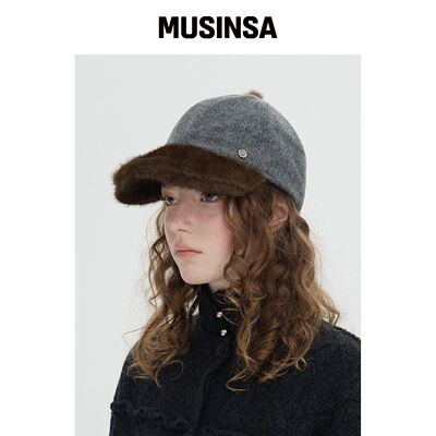 BROWNHAT 毛绒边缘点缀帽 MUSINSA韩国官网直邮进口
