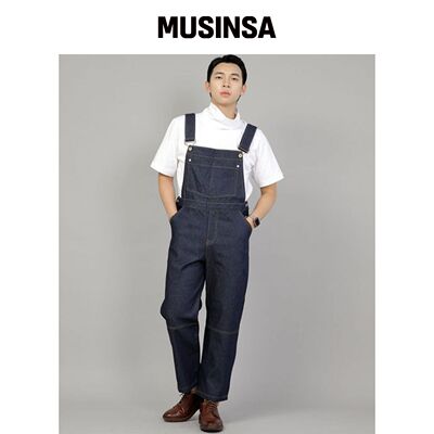 SAINTCREW 宽松剪裁背带裤 WCC-610 INDIGO 牛仔韩国官网直邮进口