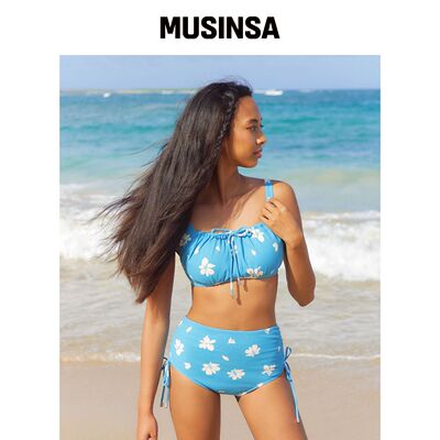 CORALIQUE 花朵蝴蝶结比基尼 蓝色 MUSINSA韩国直邮官方正品