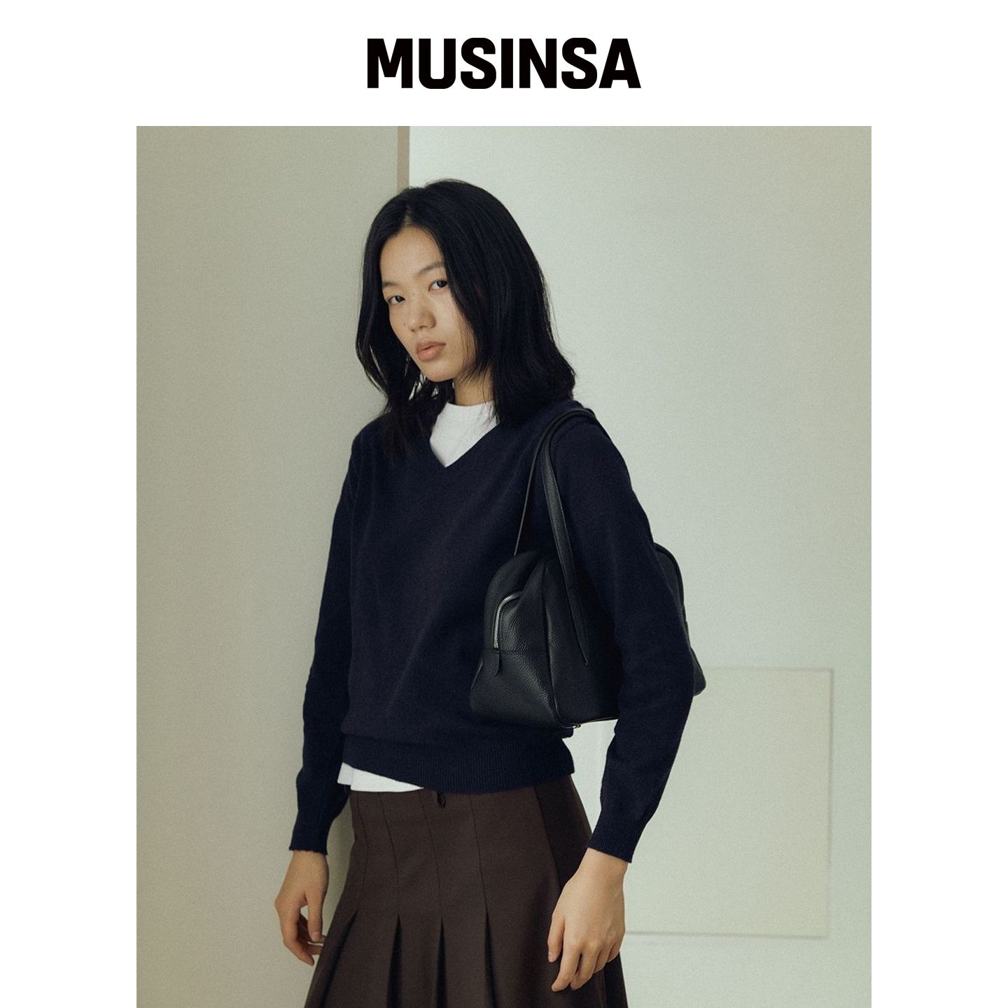 FLOR WILLO 保龄球瓶波士顿包 黑色 MUSINSA韩国官网直邮进口