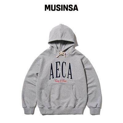 AECA AECA SYMBOL 毛毯连帽卫衣-灰色 MUSINSA韩国直邮官方正品