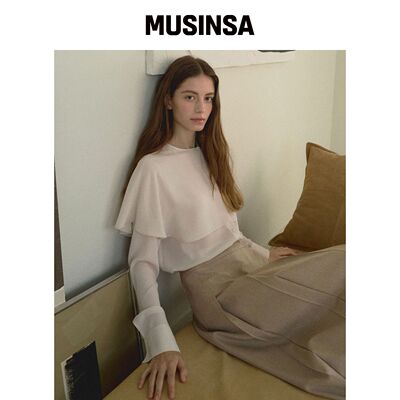 OCTETTE ROMANCE CAPE BLOUSE_2COLOR MUSINSA韩国官网直邮进口