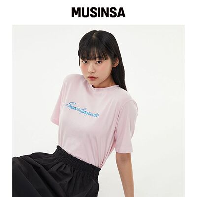 LAP 氨纶刺绣T恤 AQ2CT480 MUSINSA韩国官网直邮进口