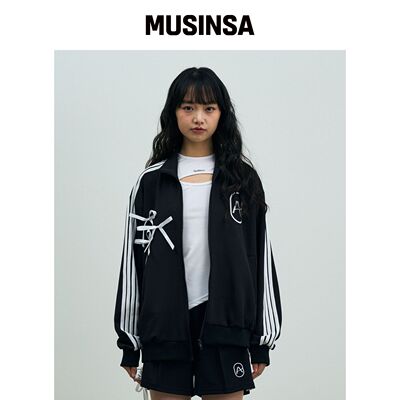 ARIKIM 丝带运动上衣 / 黑色 MUSINSA韩国官网直邮进口