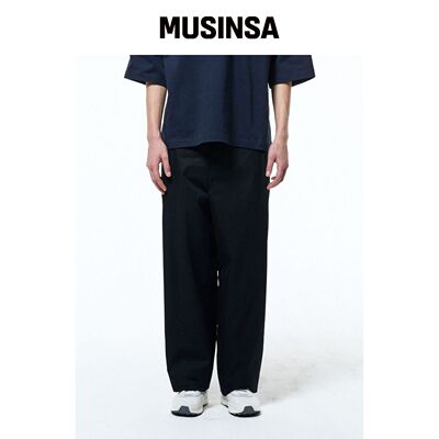HAUS072C 男士棉质裤子黑色韩国官网直邮进口MUSINSA