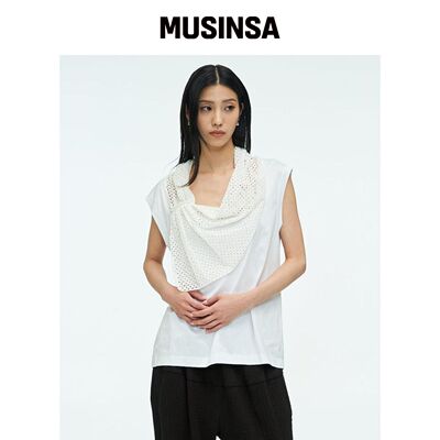 ANGGAE 眼孔围巾T恤 WHITE MUSINSA韩国官网直邮进口