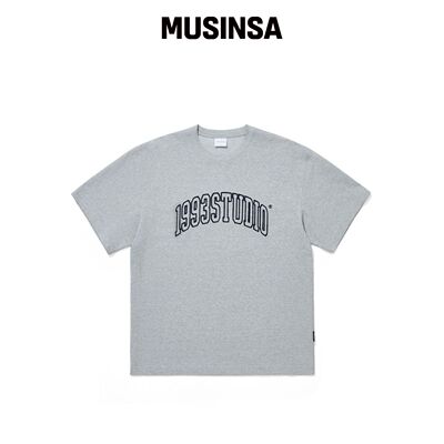 1993STUDIO AUTHENTIC LOGO 刺绣 T恤_泥膜 MUSI韩国官网直邮进口