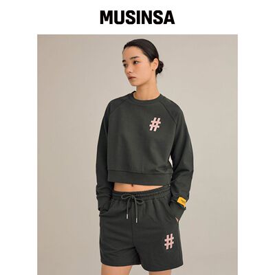 BEENTRILL NEWYORK 女款经典标签logo短款运动衬韩国官网直邮进口