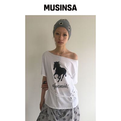 A FEW COMMENTS 双绑带CUTOUT T恤 白色韩国官网直邮进口MUSINSA