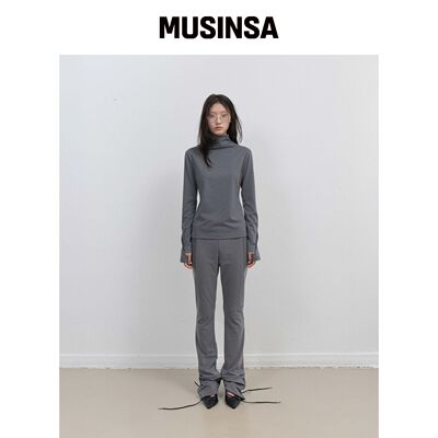 OJOS 开叉喇叭裤 / 炭灰色 MUSINSA韩国官网直邮进口