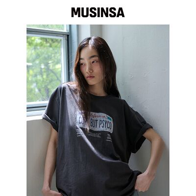 ORDES 可爱脱T - 炭灰色 MUSINSA韩国官网直邮进口