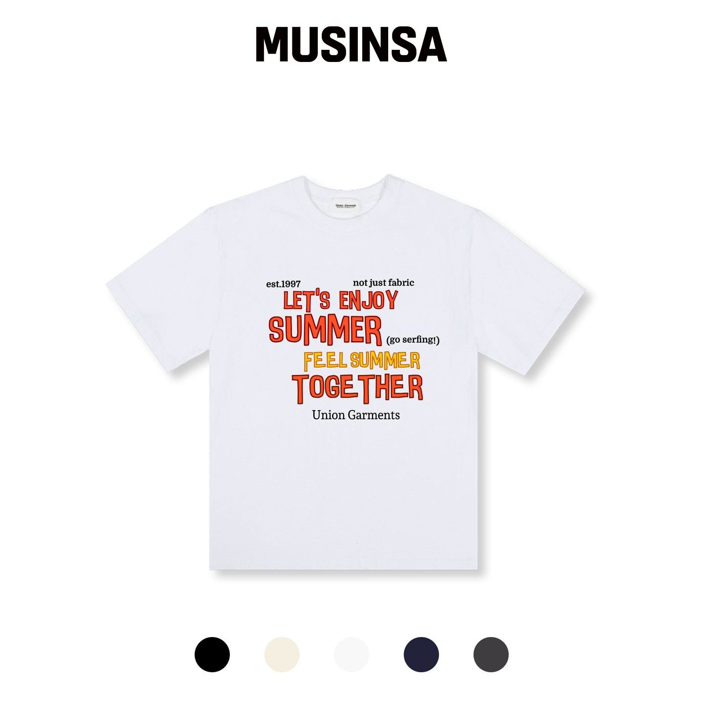 UNION GARMENTS ENJOY SUMMER 宽松版型短袖T恤 韩国官网直邮进口
