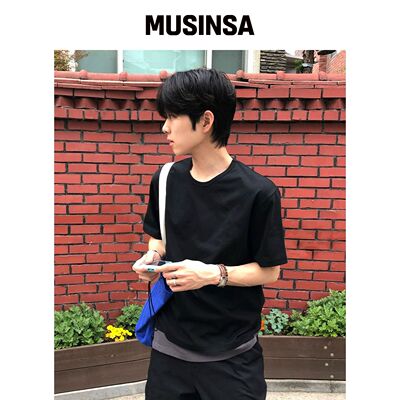 MISEKISEOUL MEN 黑色分层短袖T恤 MUSINSA韩国官网直邮进口