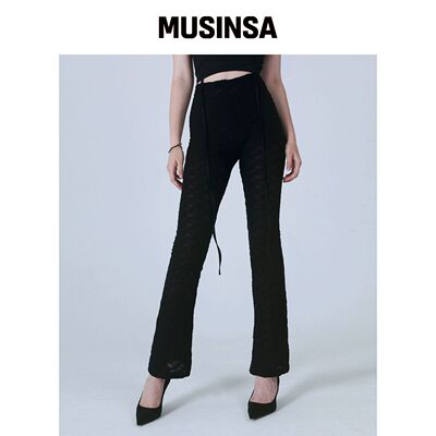 ASSAY WRINKLE BELL BOTTOM PANTS [黑色]韩国官网直邮进口