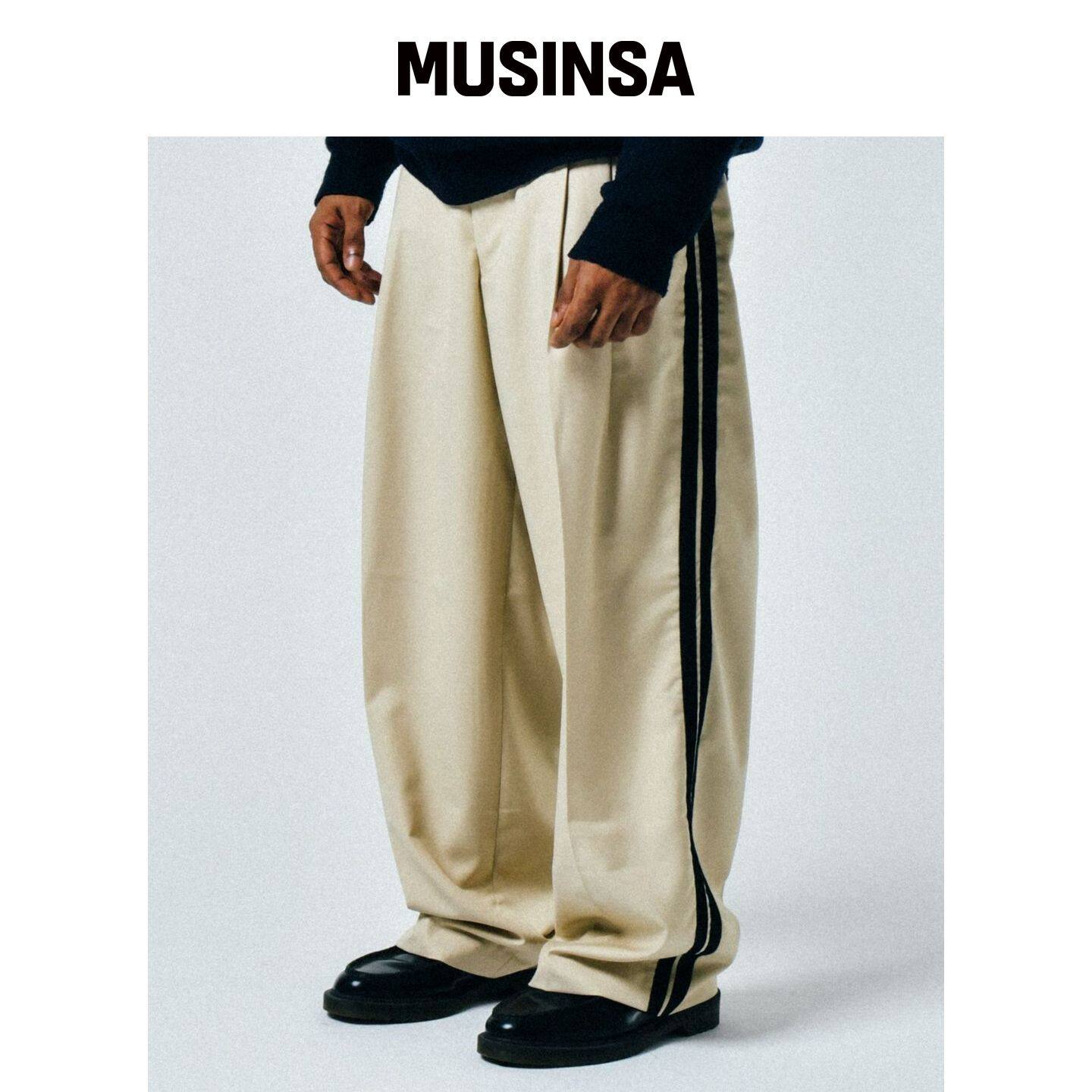 COME [UNISEX] 缎边赛车裤 (婴儿色)韩国官网直邮进口MUSINSA