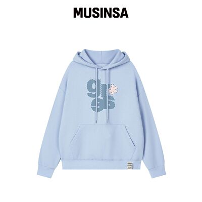 GRAVER [UNISEX]GRAE-S 连帽卫衣 _天空蓝 MUSIN韩国官网直邮进口