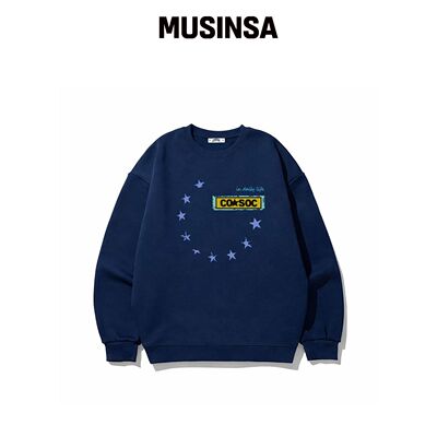 COSO CC NOWHERE 图案运动衬衫（海军蓝） MUSIN韩国官网直邮进口