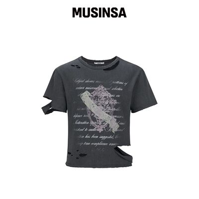 LECYTO Pigment Rupture T恤_[炭灰色] MUSINSA韩国官网直邮进口