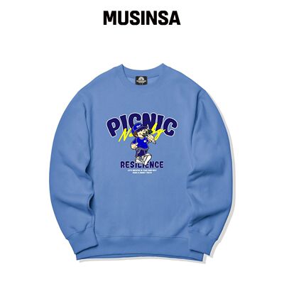 TRIPSHION PICNIC BOY GRAPHIC 圆领颈部 - 蓝色韩国官网直邮进口