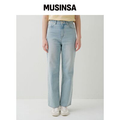 FIELDERS 常规直筒牛仔裤 浅蓝色 MUSINSA韩国官网直邮进口