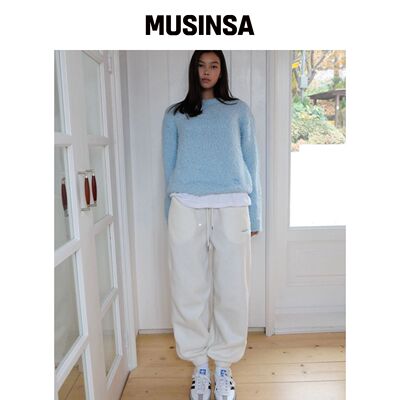 INJIACTIVE Soft Fleece Jogger Pants WHITE韩国官网直邮进口