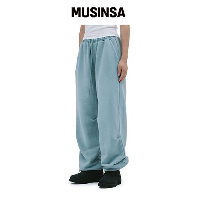 DEFGARMENTS PIG 刷毛运动裤 [天蓝色] MUSINSA韩国官网直邮进口