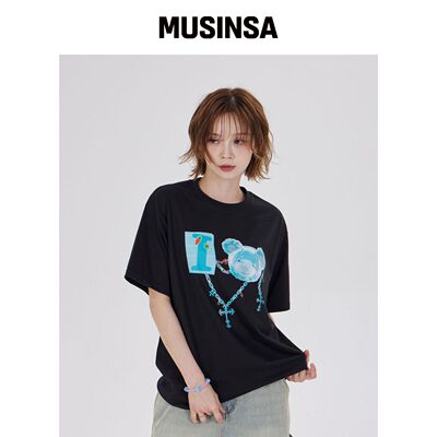 DYSFUNCT 我爱棉熊T恤（黑色/蓝色） MUSINSA韩国官网直邮进口