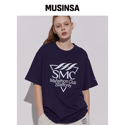 STAFFONLY TORCHLIGHT FRONT TEE (NAVY) MUSINS韩国官网直邮进口