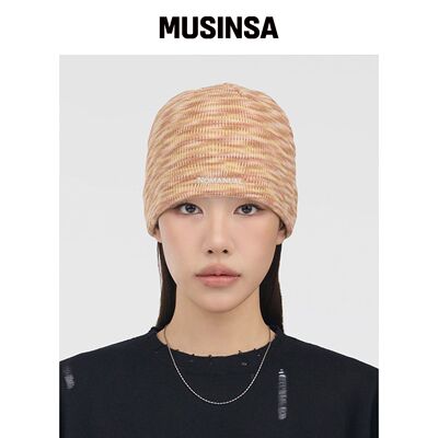 NOMANUAL NM 混合针织帽 - 珊瑚礁 MUSINSA韩国官网直邮进口