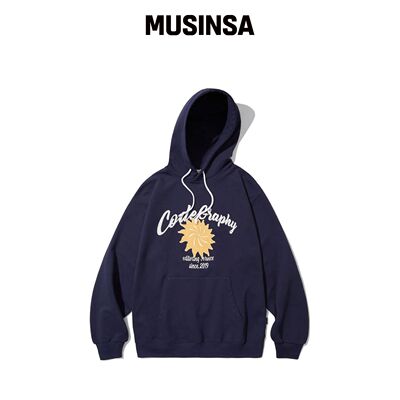 CGP SUN 字母连帽卫衣_深蓝色 MUSINSA韩国官网直邮进口