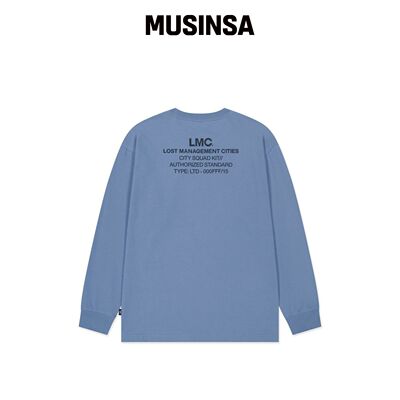 LMC AUTHORIZED STANDARD 长袖T恤 灰蓝色 MUSIN韩国官网直邮进口
