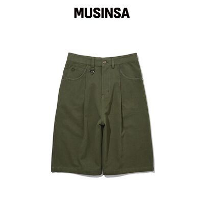 PENFIELD 棉质双褶百慕大短裤橄榄色_FS2WP04U韩国官网直邮进口
