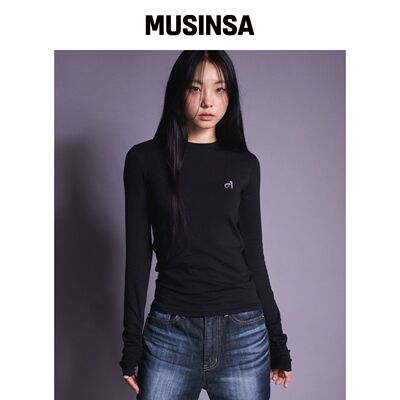 A FEW COMMENTS 袖子褶皱长袖上衣 BLACK韩国官网直邮进口MUSINSA