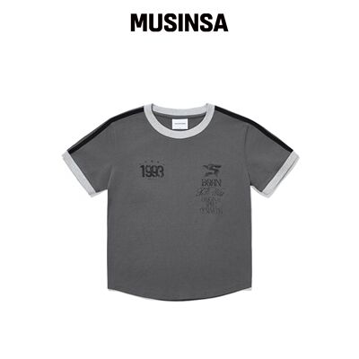 1993STUDIO 93 TRACK CROPPED RINGER T-SHIRT_韩国官网直邮进口